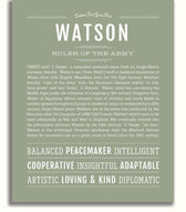 Watson | Name Art Print – Name Stories