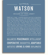 Watson | Name Art Print – Name Stories
