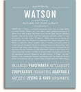 Watson Personalized Name Meaning Art Prints – Name Stories