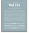 Watson Personalized Name Meaning Art Prints – Name Stories