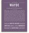Wayde | Name Art Print – Name Stories