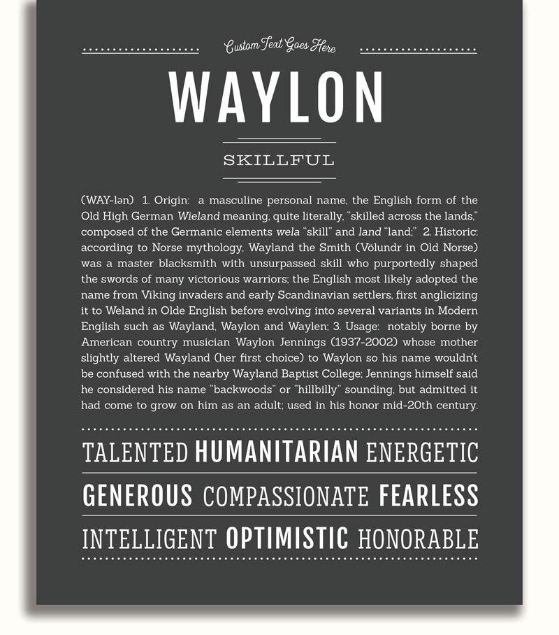 Waylon | Name Art Print – Name Stories