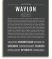 Waylon | Name Art Print – Name Stories