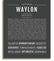 Waylon | Name Art Print – Name Stories