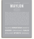 Waylon | Name Art Print – Name Stories