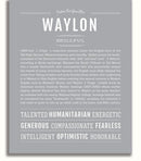 Waylon | Name Art Print – Name Stories