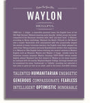 Waylon | Name Art Print – Name Stories