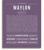 Waylon | Name Art Print – Name Stories