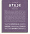 Waylon | Name Art Print – Name Stories
