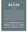 Waylon Personalized Name Meaning Art Prints – Name Stories