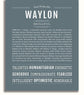 Waylon | Name Art Print – Name Stories