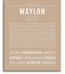 Waylon | Name Art Print – Name Stories