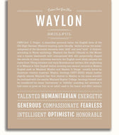 Waylon | Name Art Print – Name Stories