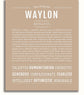 Waylon | Name Art Print – Name Stories