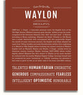 Waylon | Name Art Print – Name Stories