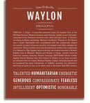 Waylon | Name Art Print – Name Stories