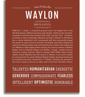 Waylon | Name Art Print – Name Stories