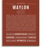 Waylon | Name Art Print – Name Stories