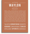 Waylon | Name Art Print – Name Stories