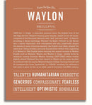 Waylon | Name Art Print – Name Stories