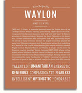 Waylon | Name Art Print – Name Stories