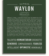 Waylon | Name Art Print – Name Stories