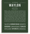 Waylon Personalized Name Meaning Art Prints – Name Stories