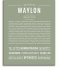 Waylon | Name Art Print – Name Stories