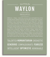 Waylon | Name Art Print – Name Stories
