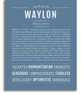 Waylon | Name Art Print – Name Stories