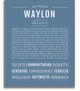 Waylon | Name Art Print – Name Stories