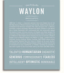 Waylon | Name Art Print – Name Stories