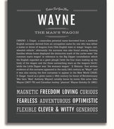 Wayne | Name Art Print – Name Stories