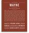 Wayne | Name Art Print – Name Stories