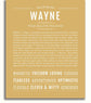 Wayne | Name Art Print – Name Stories