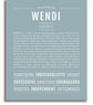 Wendi Personalized Name Meaning Art Prints – Name Stories