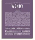 Wendy | Name Art Print – Name Stories
