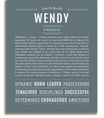 Wendy | Name Art Print – Name Stories