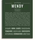 Wendy Personalized Name Meaning Art Prints – Name Stories