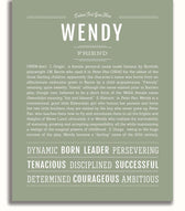 Wendy | Name Art Print – Name Stories