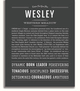 Wesley | Name Art Print – Name Stories