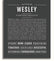 Wesley | Name Art Print – Name Stories