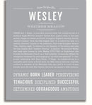 Wesley | Name Art Print – Name Stories