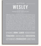 Wesley | Name Art Print – Name Stories