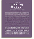 Wesley | Name Art Print – Name Stories