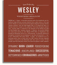 Wesley | Name Art Print – Name Stories