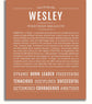 Wesley Personalized Name Meaning Art Prints – Name Stories