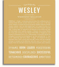 Wesley | Name Art Print – Name Stories