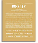 Wesley | Name Art Print – Name Stories