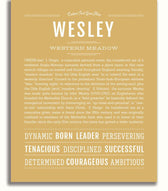 Wesley | Name Art Print – Name Stories